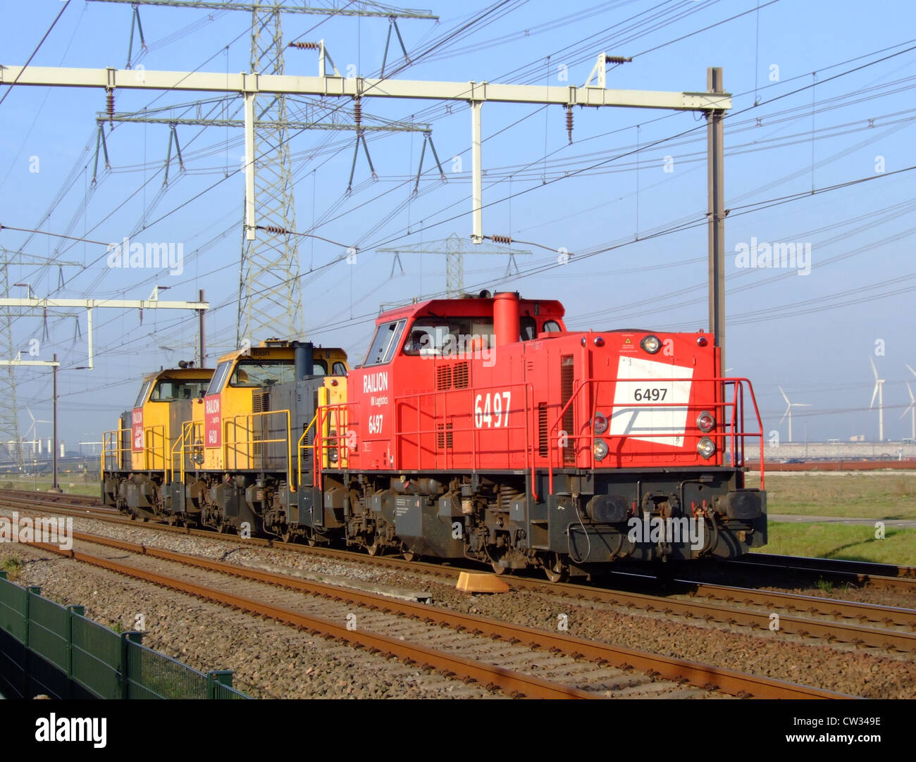 Railion Diesel train at Port of Rotterdam Stock Photo - Alamy