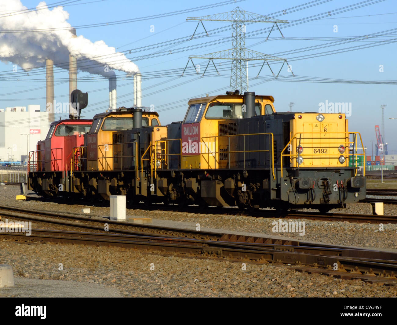 Railion Diesel train at Port of Rotterdam Stock Photo - Alamy