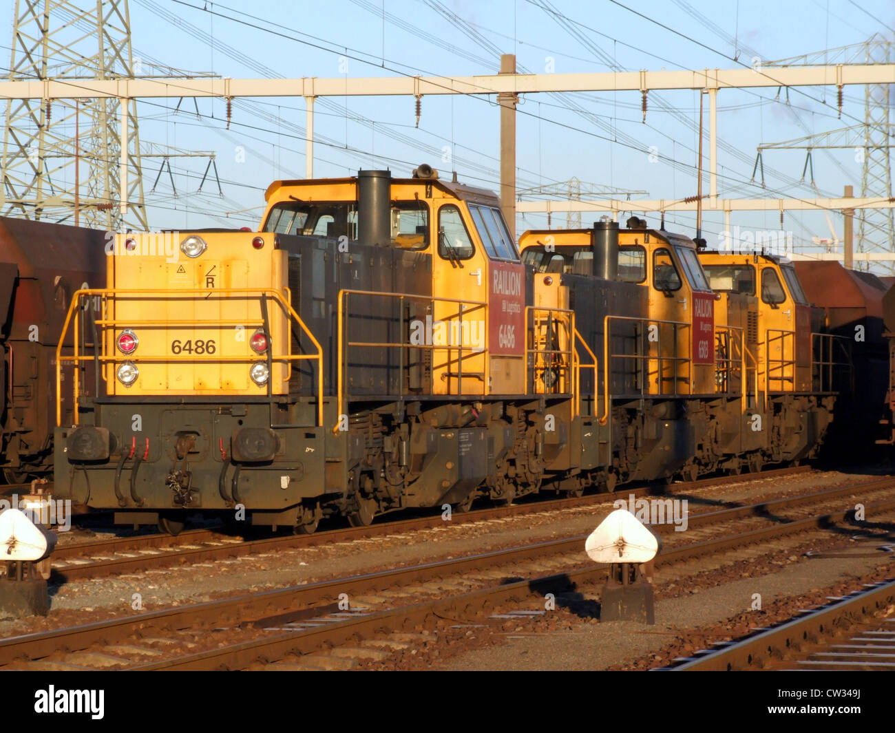 Railion Diesel train at Port of Rotterdam Stock Photo - Alamy