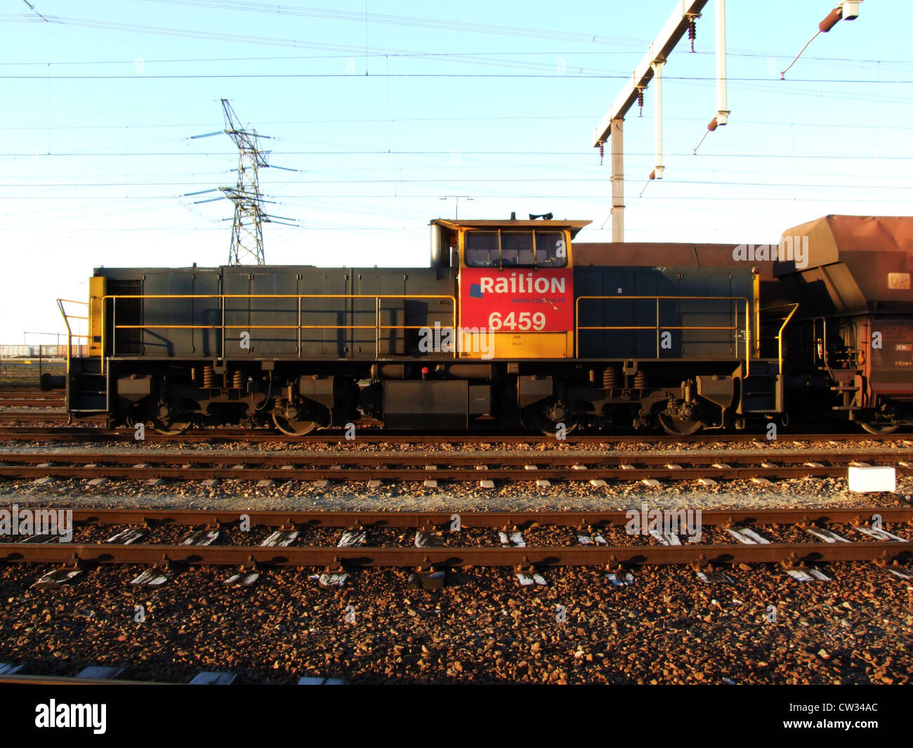 Railion Diesel train at Port of Rotterdam Stock Photo - Alamy