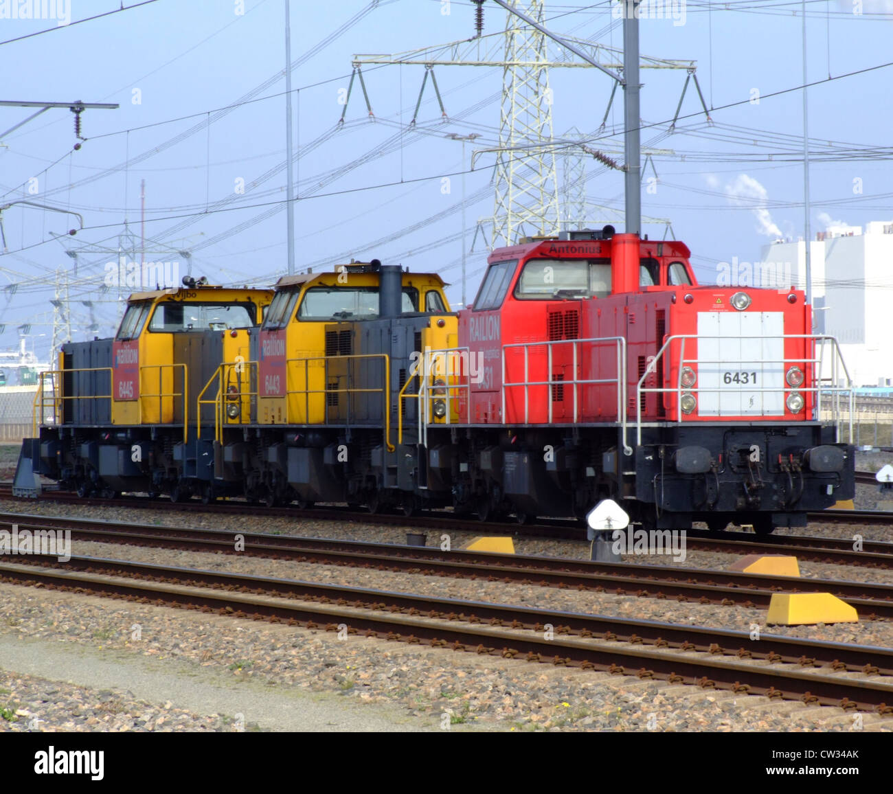 Railion Diesel train at Port of Rotterdam Stock Photo - Alamy