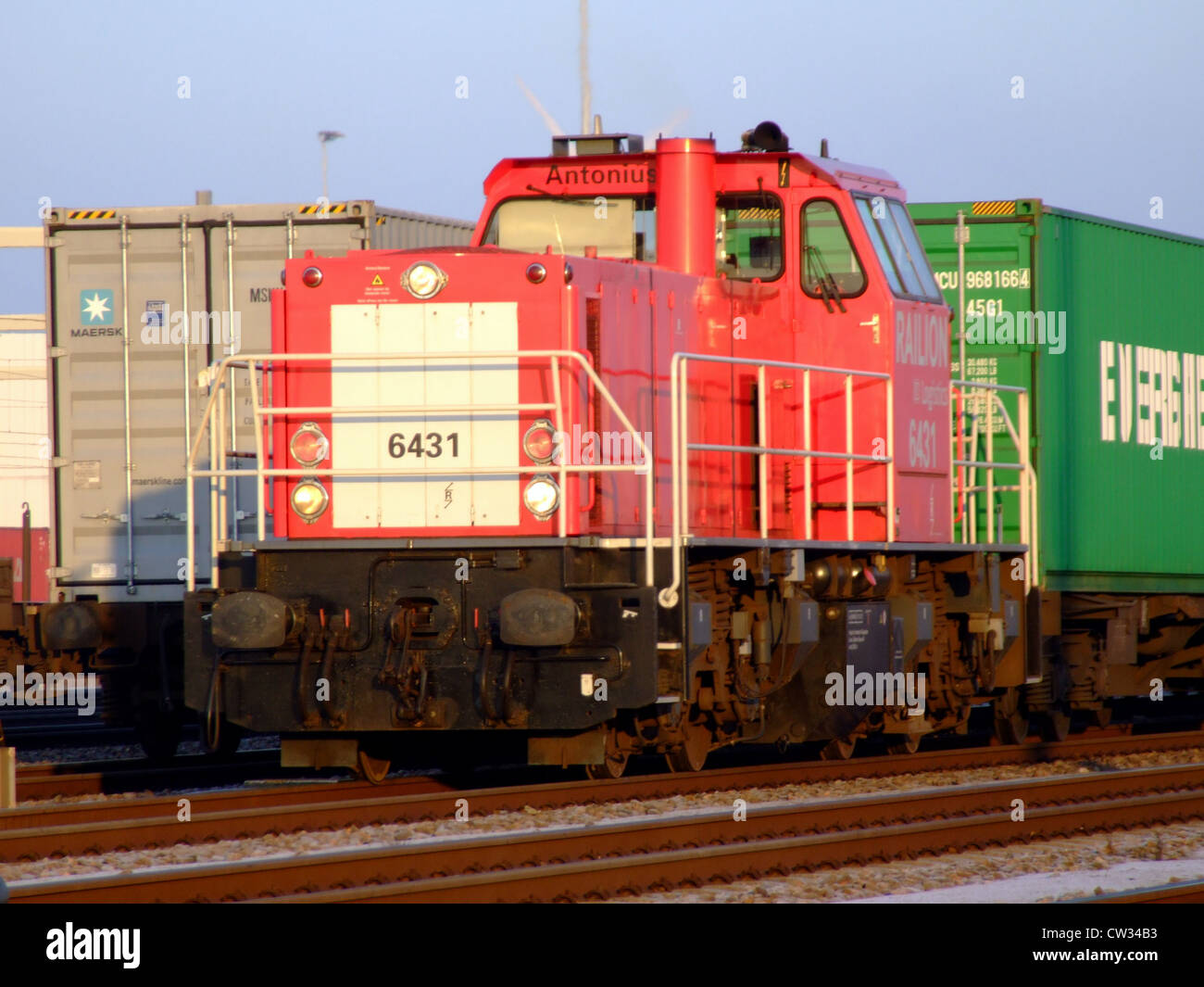 Railion Diesel train at Port of Rotterdam Stock Photo - Alamy