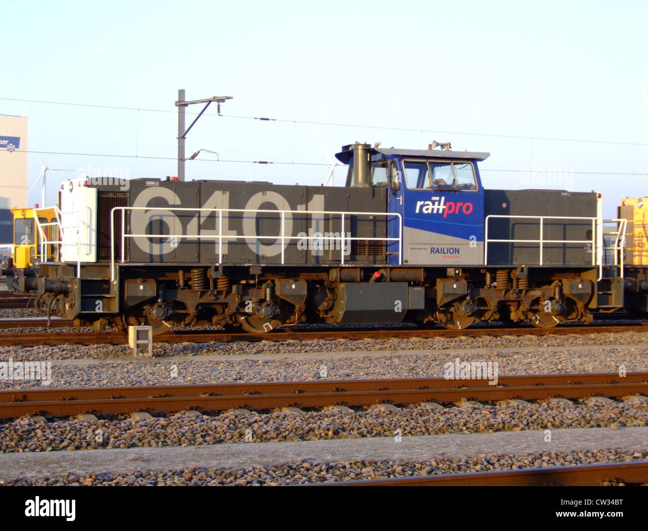 Railion Diesel train at Port of Rotterdam Stock Photo - Alamy