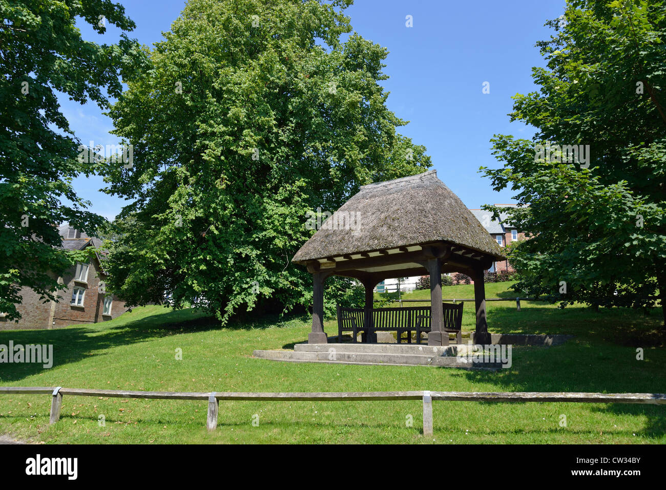 The Martyrs' Tree and memorial shelter on Green, Tolpuddle, Dorset ...