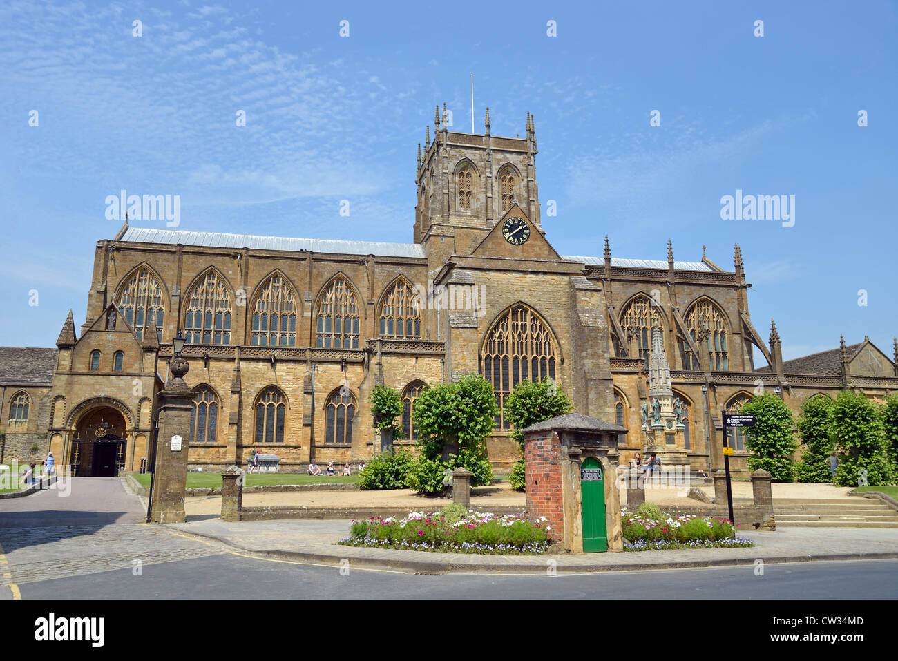16th century Sherborne Abbey (Abbey Church of St. Mary the Virgin ...