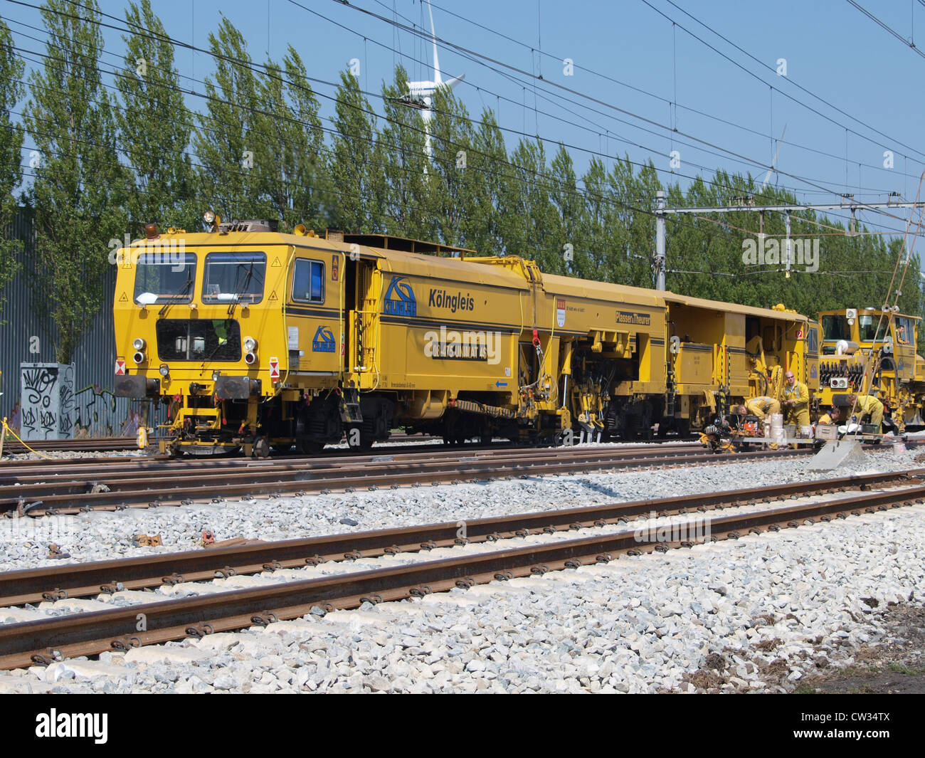 Plasser & Theurer machines Rail service vehicles of Germany Stock Photo ...