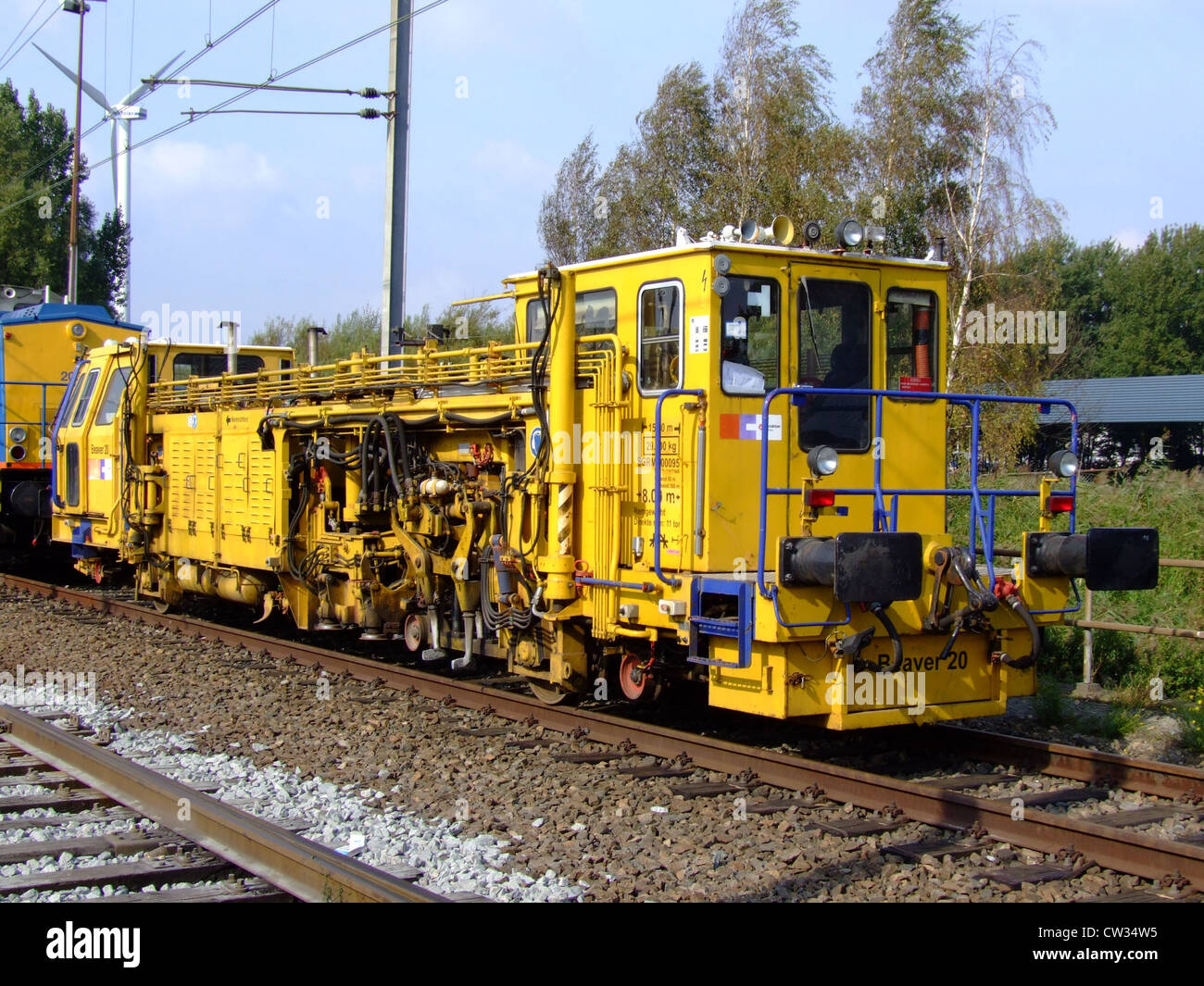 Plasser & Theurer machines Rail service vehicles of Germany Stock Photo ...