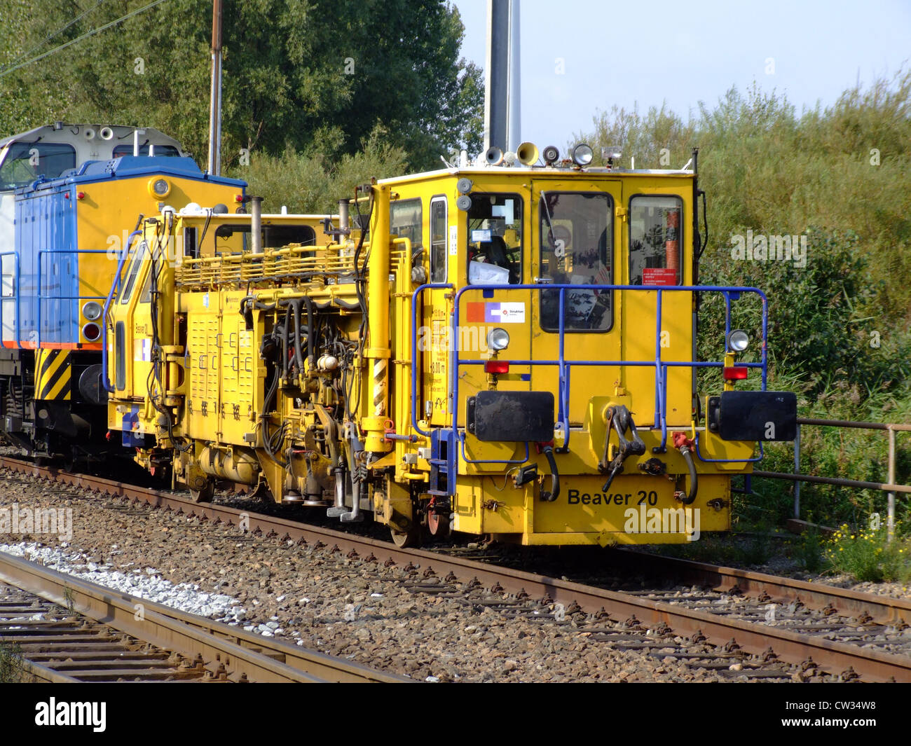 Plasser & Theurer machines Rail service vehicles of Germany Stock Photo ...