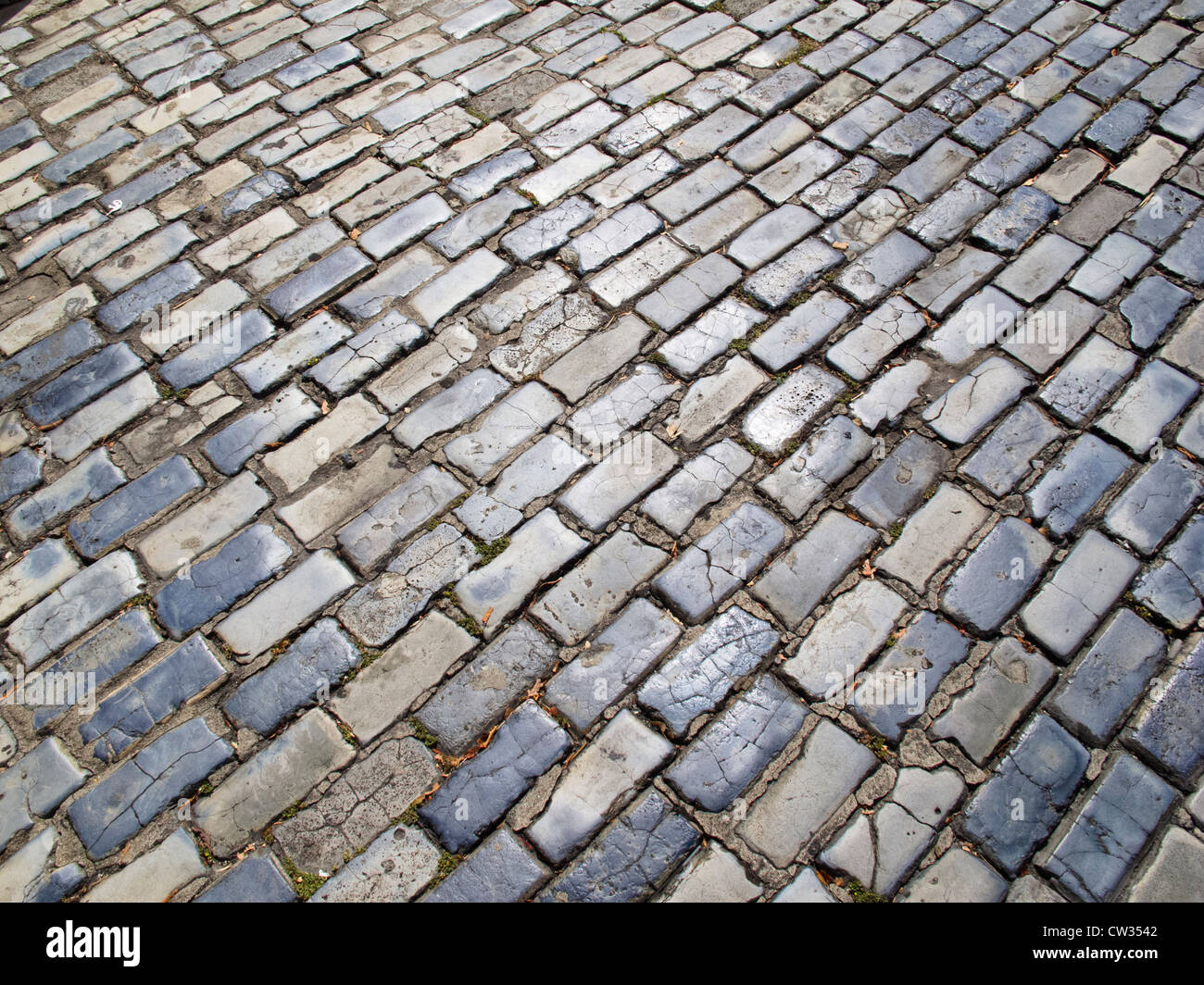 Cobblestone streets and statues in Old San Juan Stock Photo - Alamy