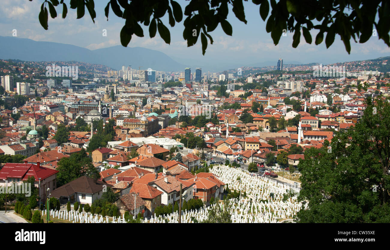 Aerial view sarajevo old town hi-res stock photography and images - Alamy
