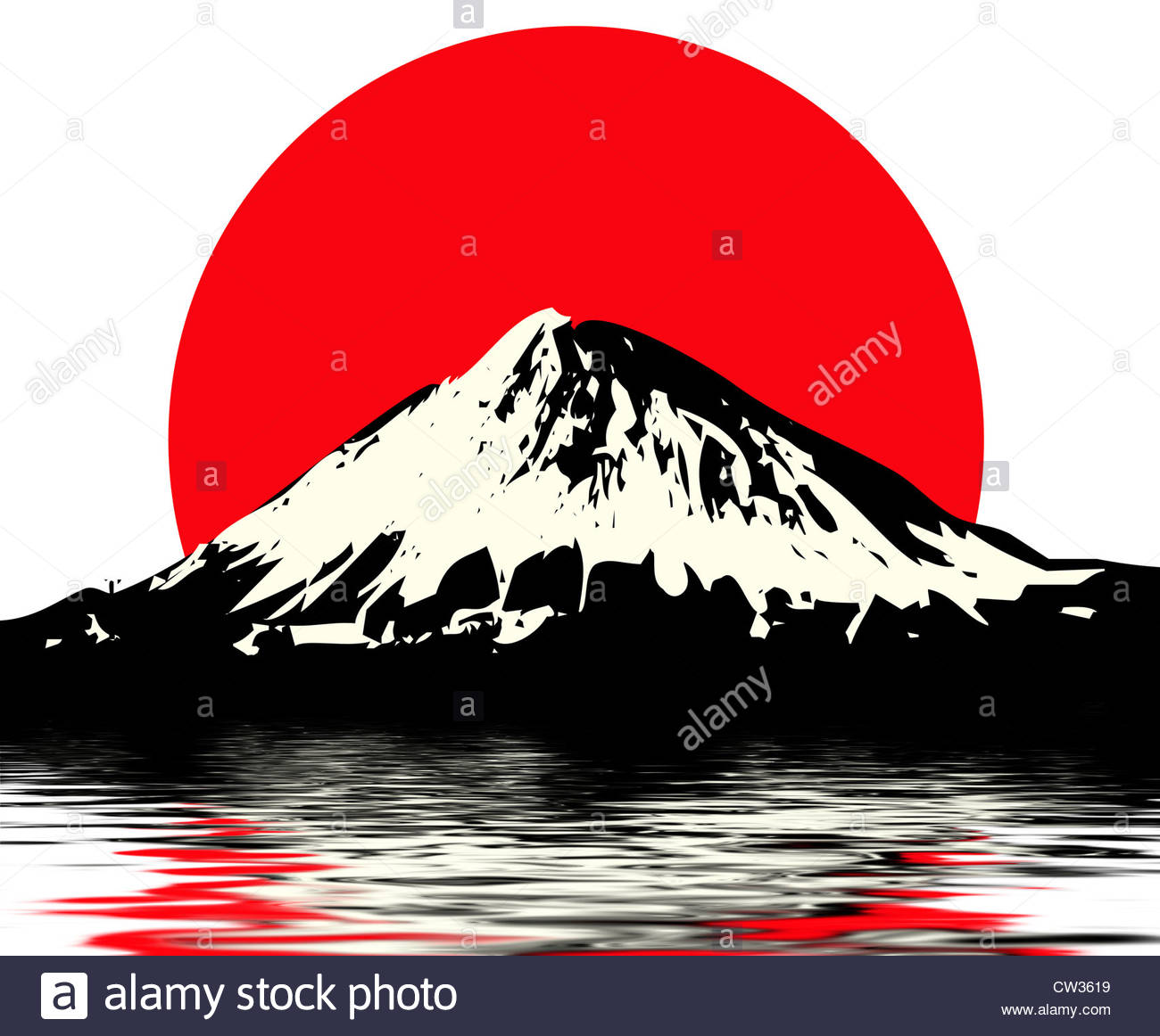 Japanese Rising Sun Illustration