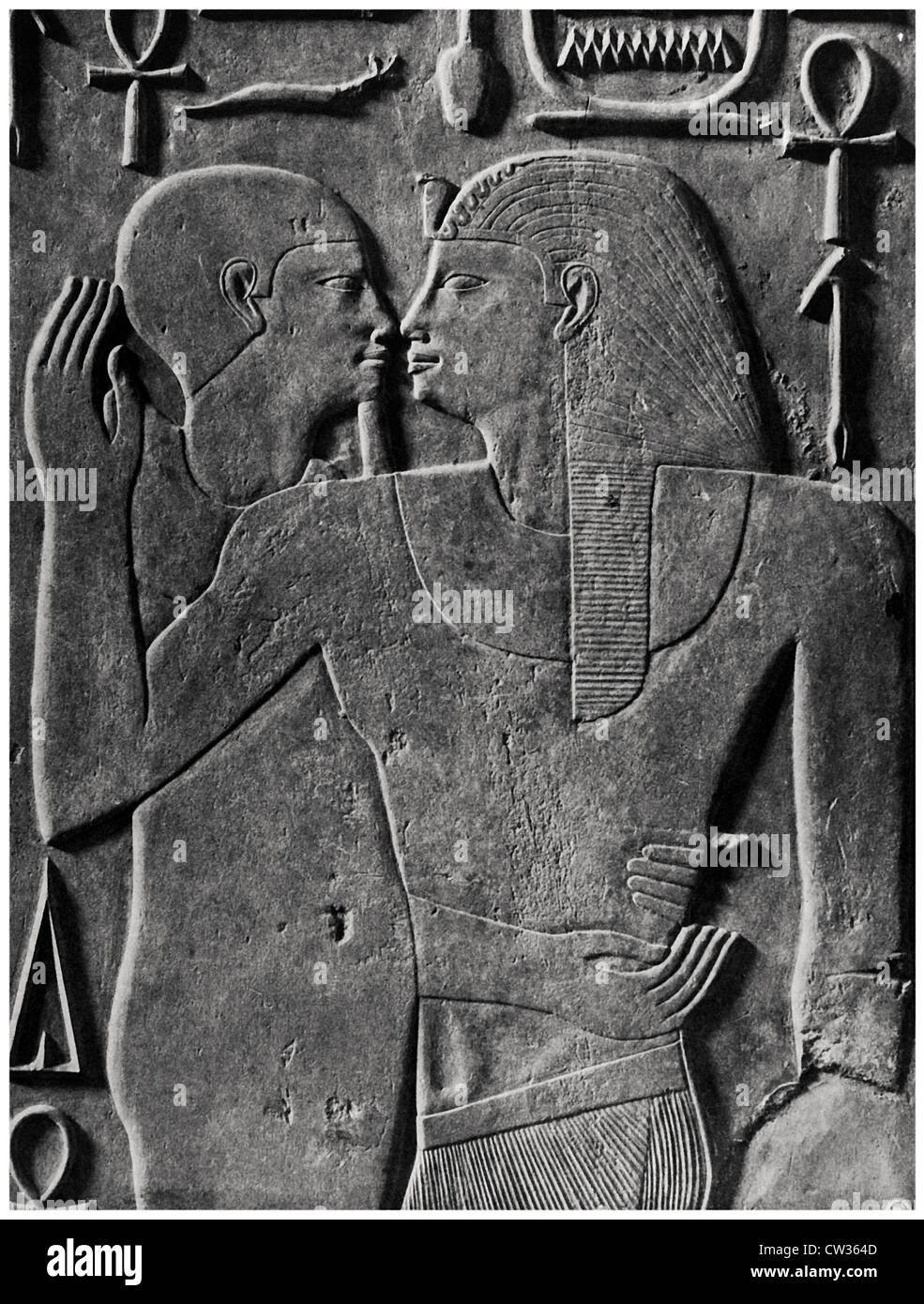 The god Ptah and Senwosret I Stock Photo - Alamy