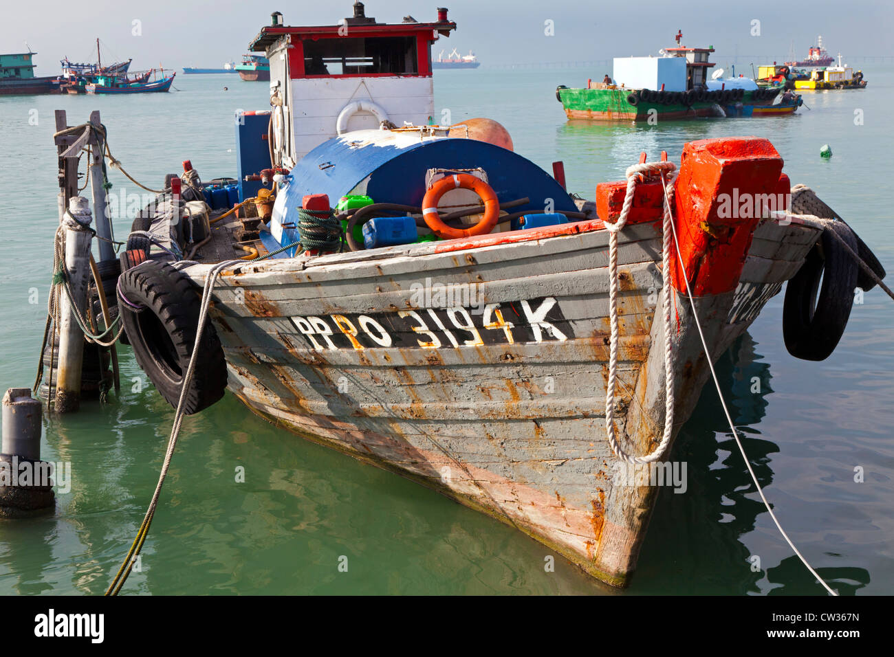 Fishing boat George Town Penang Malaysia Stock Photo - Alamy