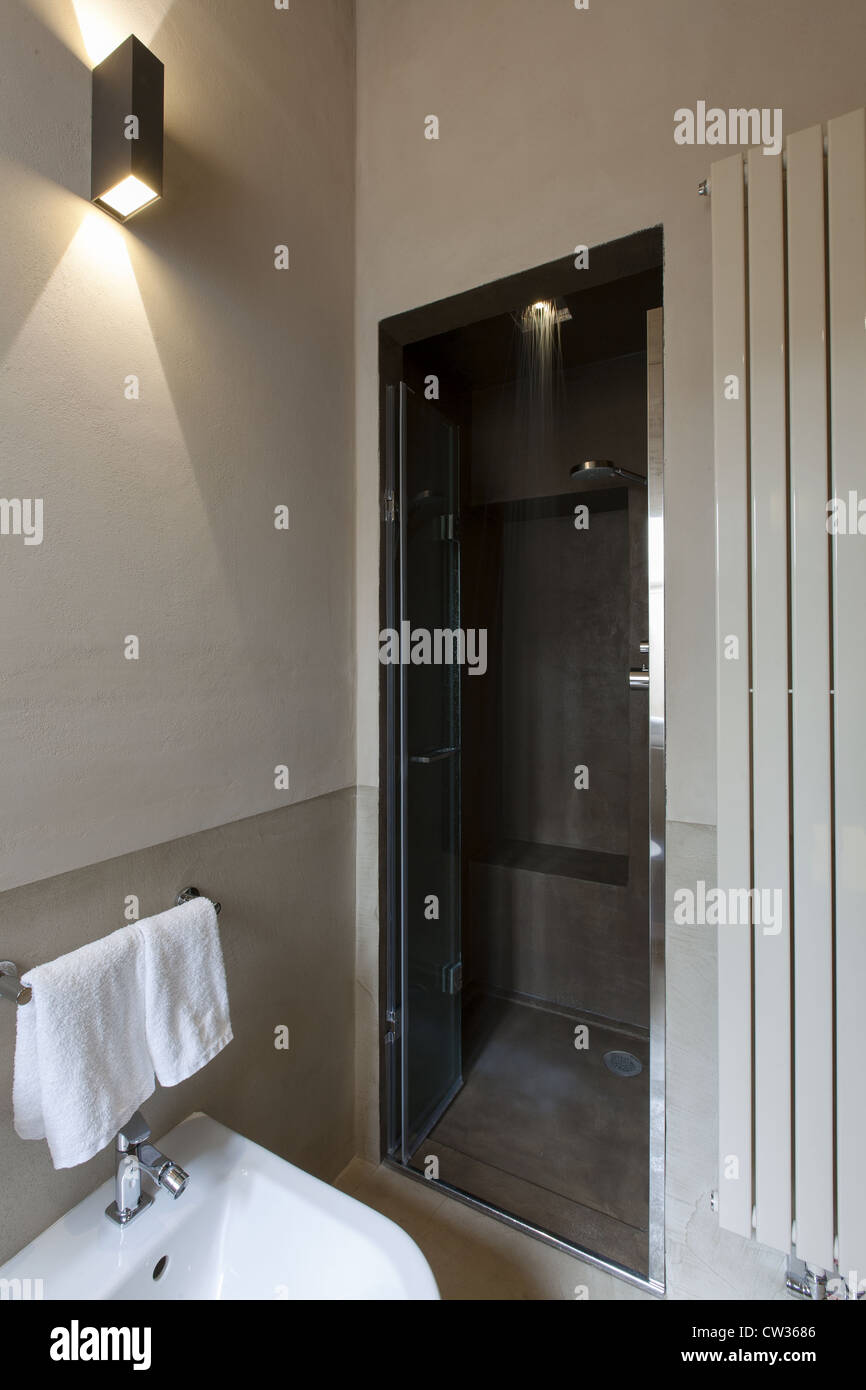 Detail of a shower in a contemporary bathroom Stock Photo - Alamy