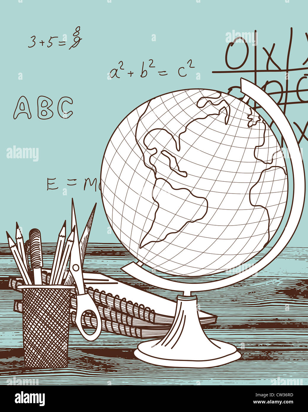 Back to school theme background. Vector illustration Stock Photo - Alamy