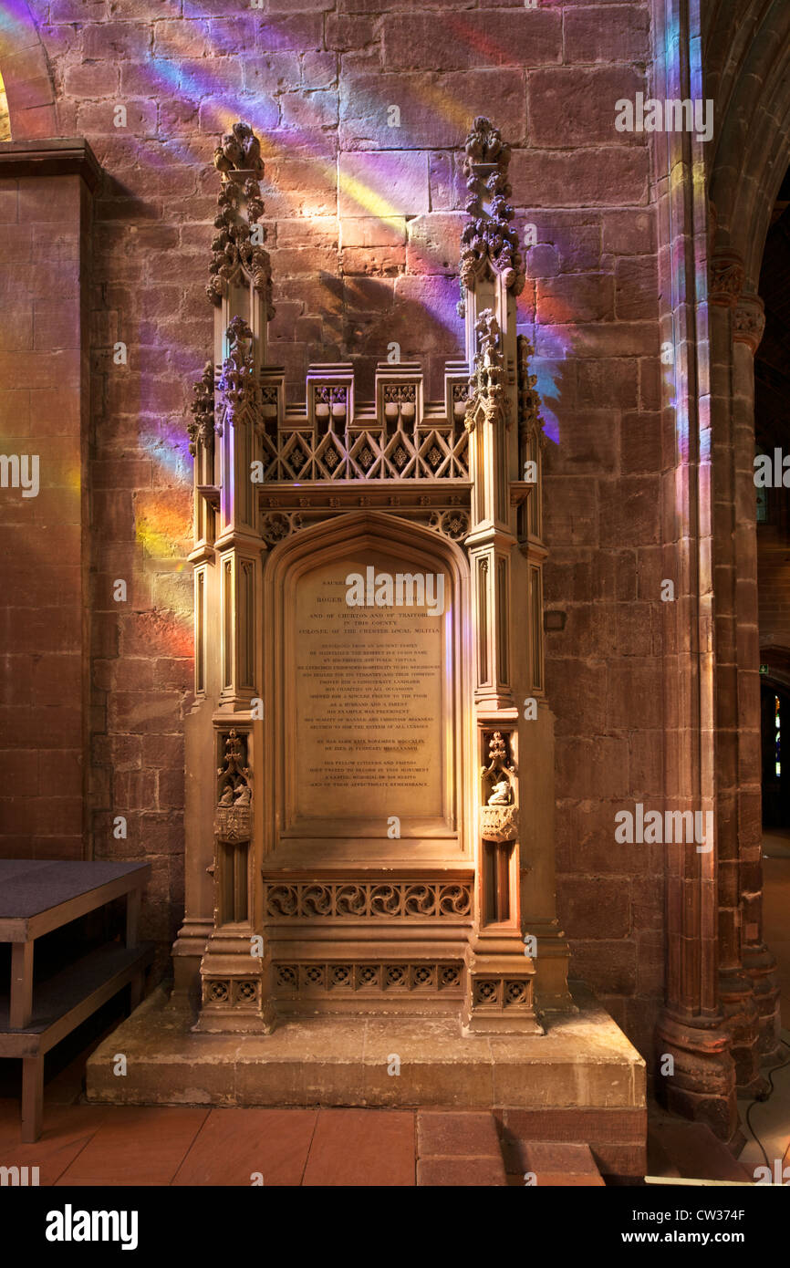 Memorial in Chester Cathedral Chester Cheshire England UK Stock Photo ...