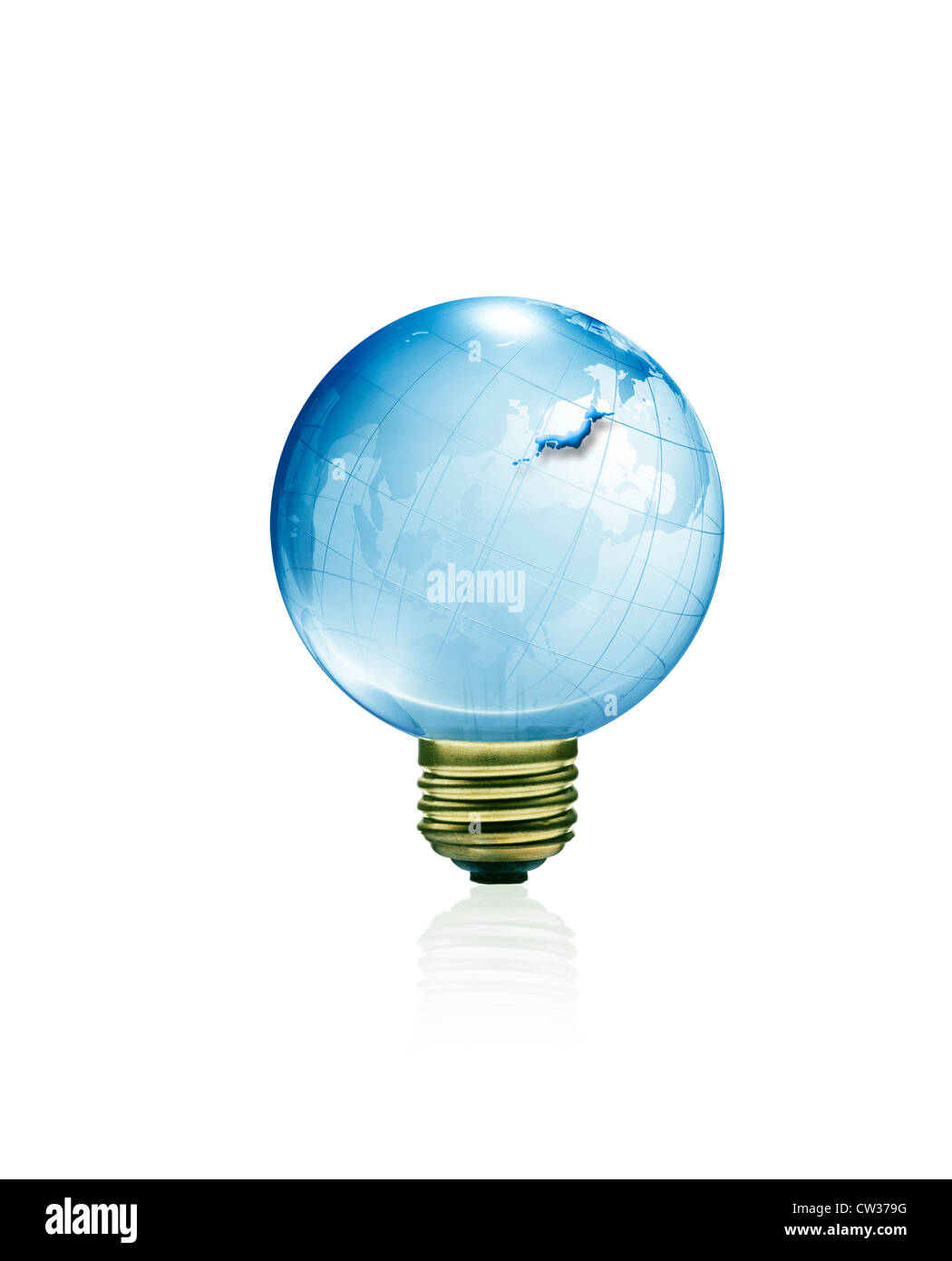 Light bulb and Globe Stock Photo - Alamy