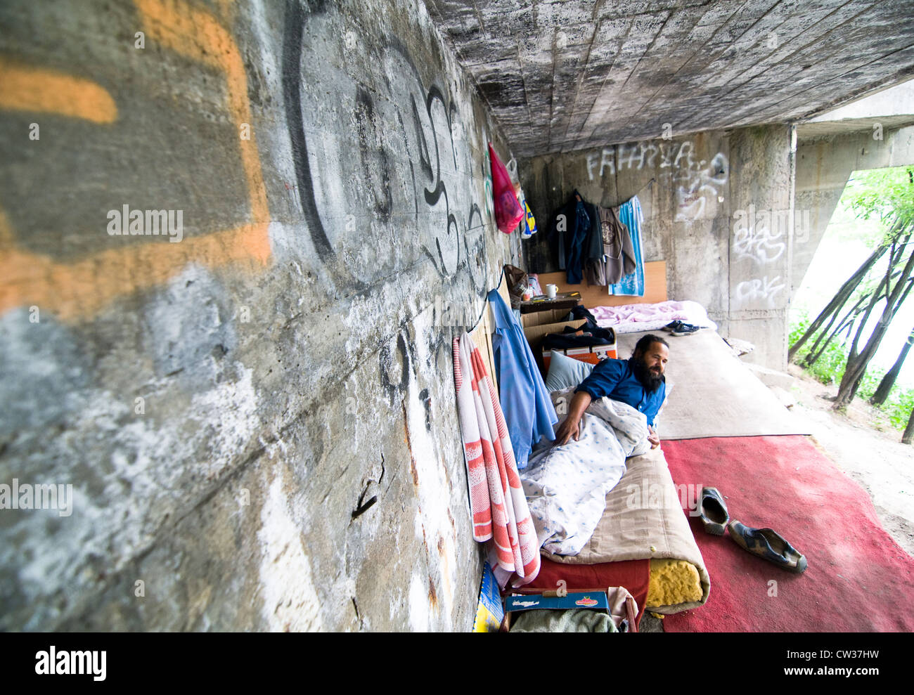 Homeless portrait prague europe hi-res stock photography and images - Alamy