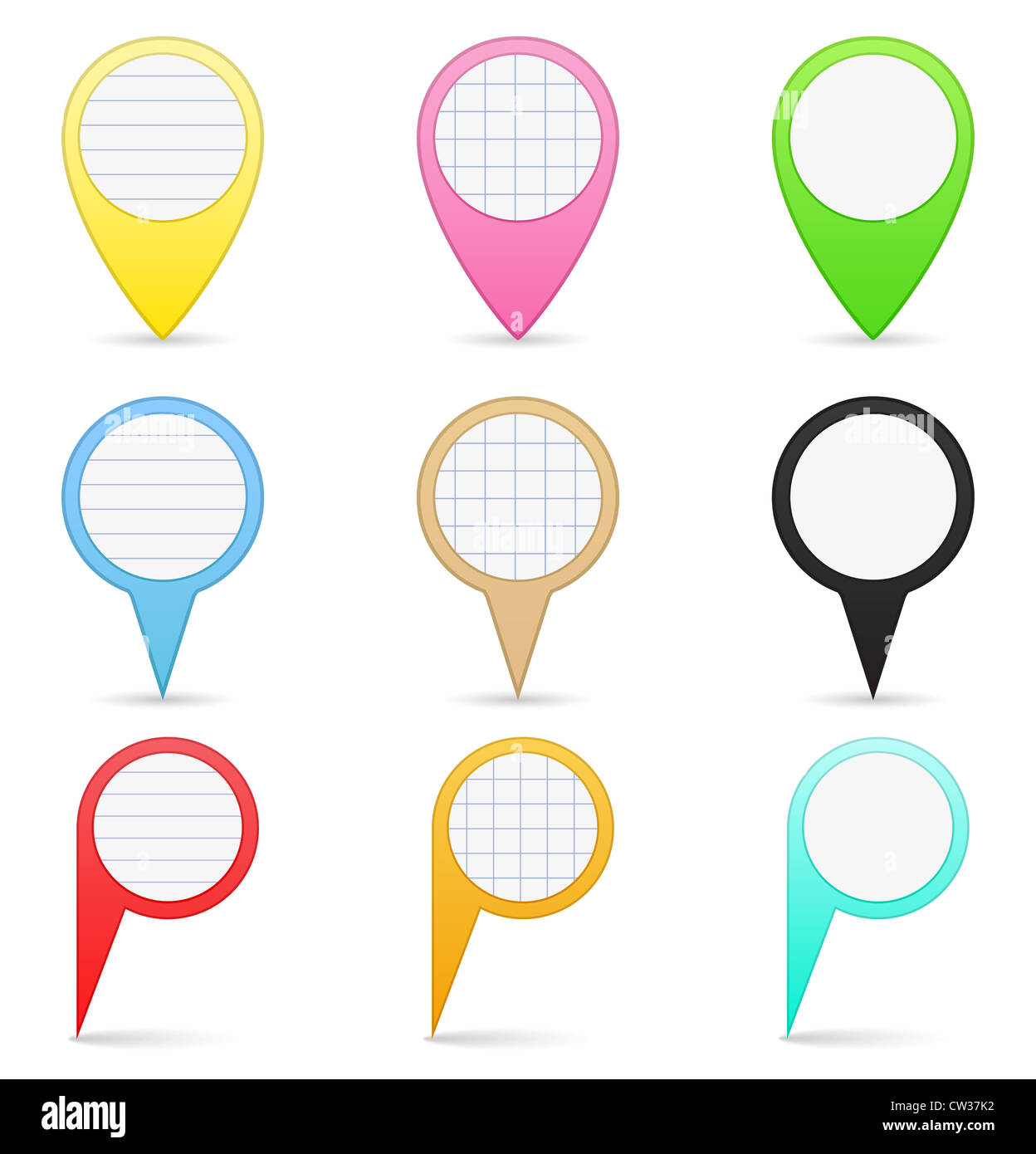 Paper map markers Stock Photo - Alamy