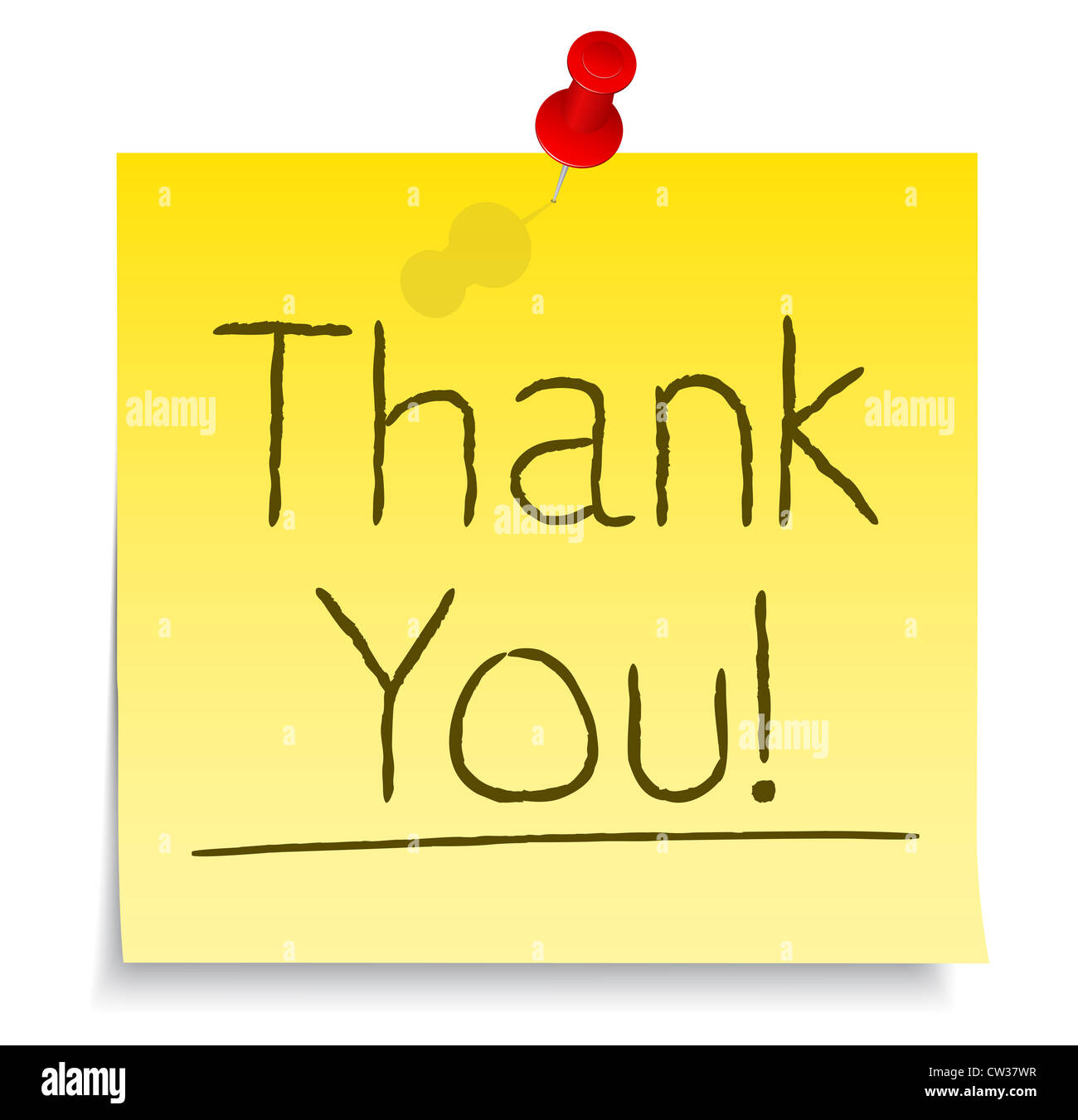Thank You Post-it Note Stock Photo - Alamy