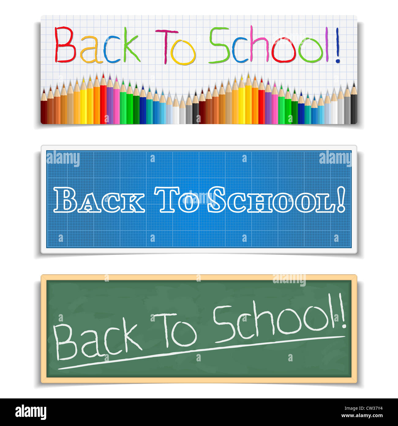 Back To School Banners Stock Photo - Alamy