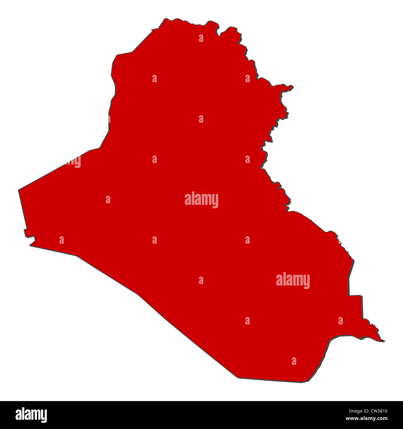 Political map of Iraq with the several governorates Stock Photo - Alamy