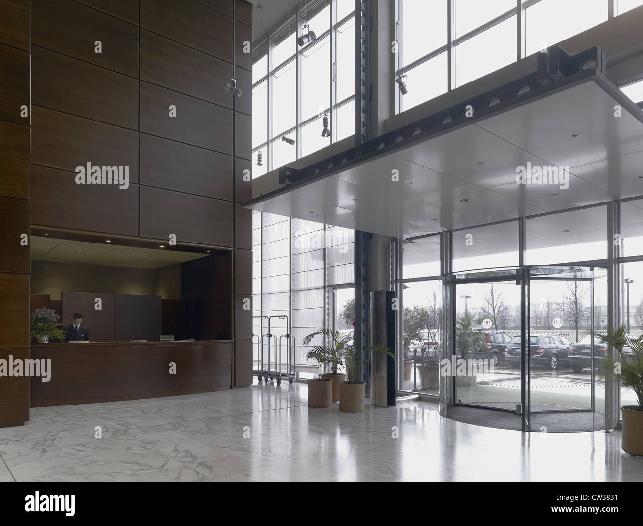 Contemporary hotel concierge Stock Photo - Alamy