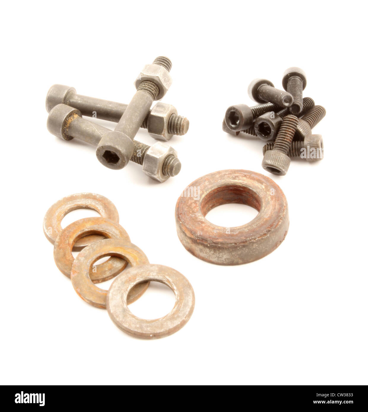 Old and rusty on the washer and mechanical Stock Photo - Alamy