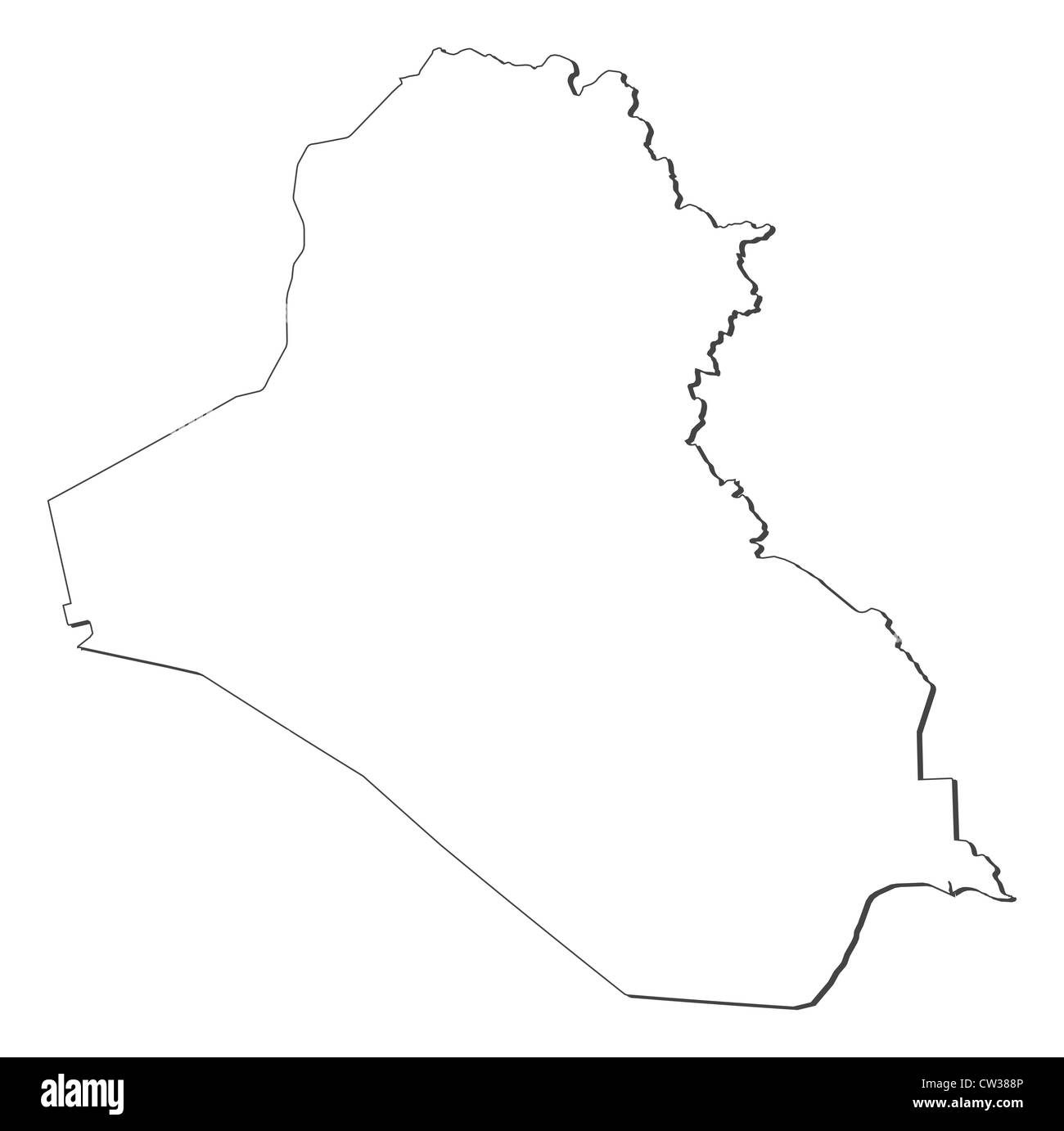 Political map of Iraq with the several governorates Stock Photo - Alamy