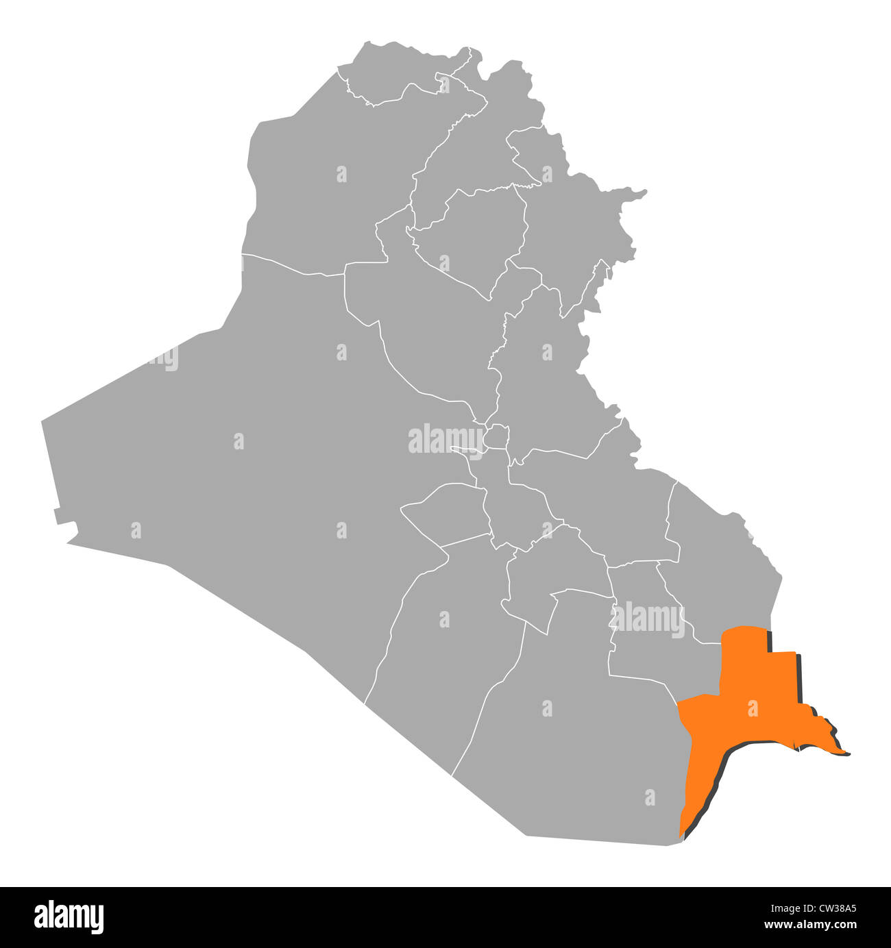Map of basra Cut Out Stock Images & Pictures - Alamy