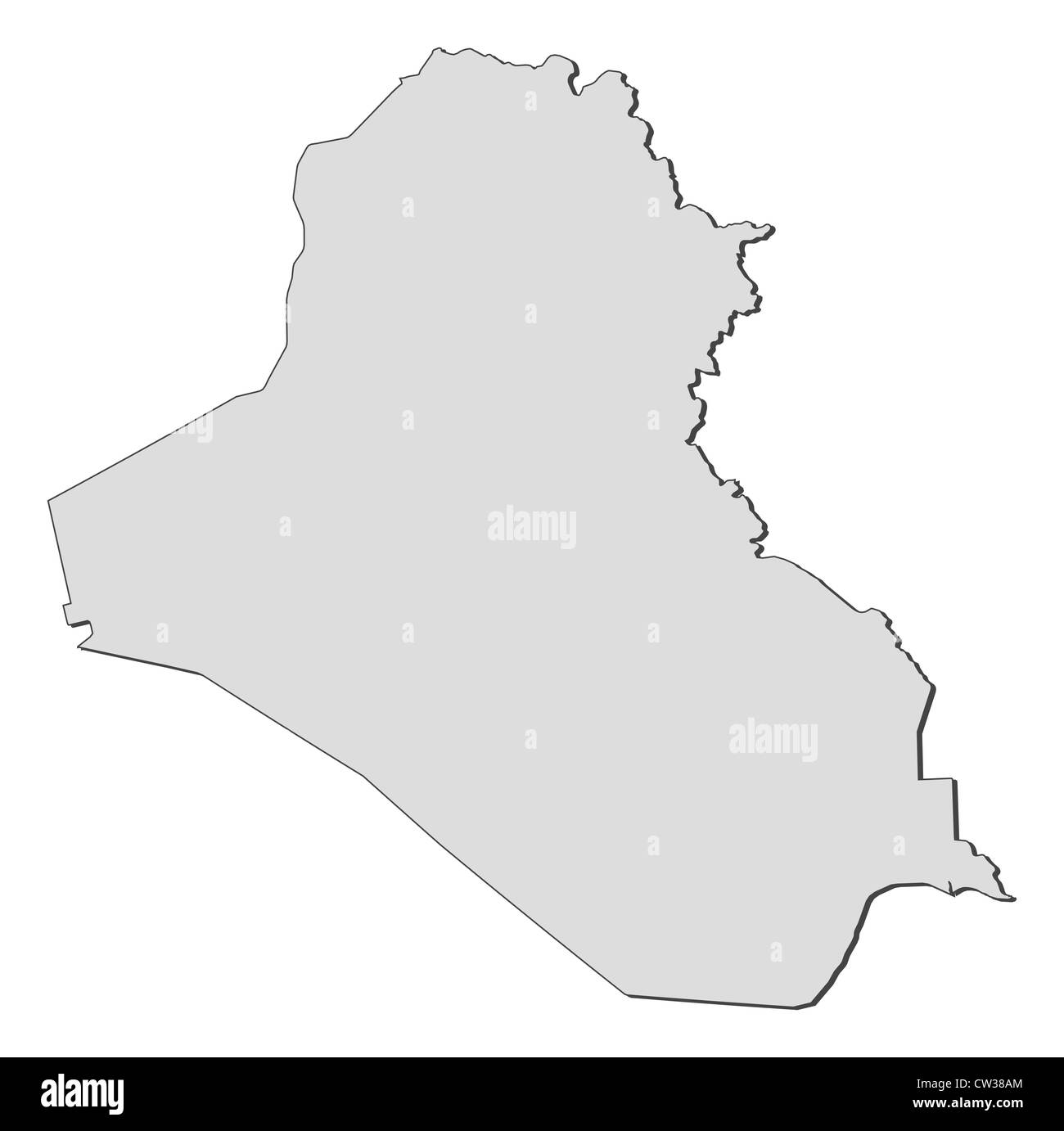 Political map of Iraq with the several governorates Stock Photo - Alamy