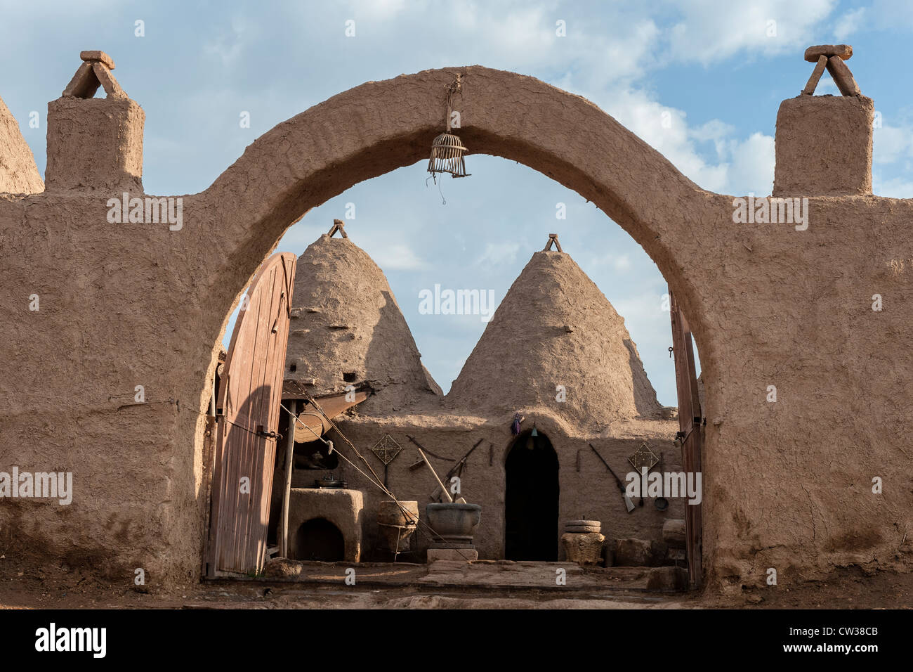 Traditional beehive adobe house, Harran, Sanliurfa province, Eastern ...