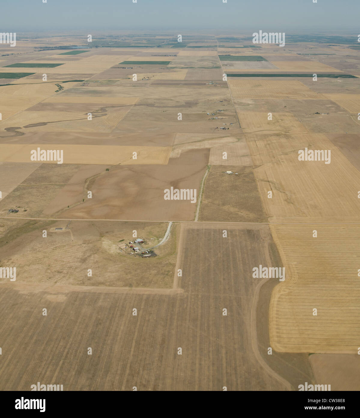 Aerial views of drought affected Colorado farm lands July 21, 2012 east ...