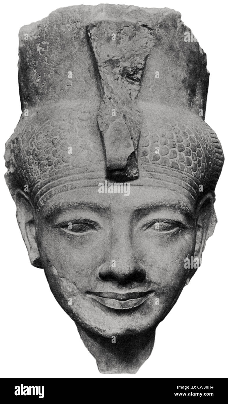 Head of a colossal statue of the goddess mut hi-res stock photography ...