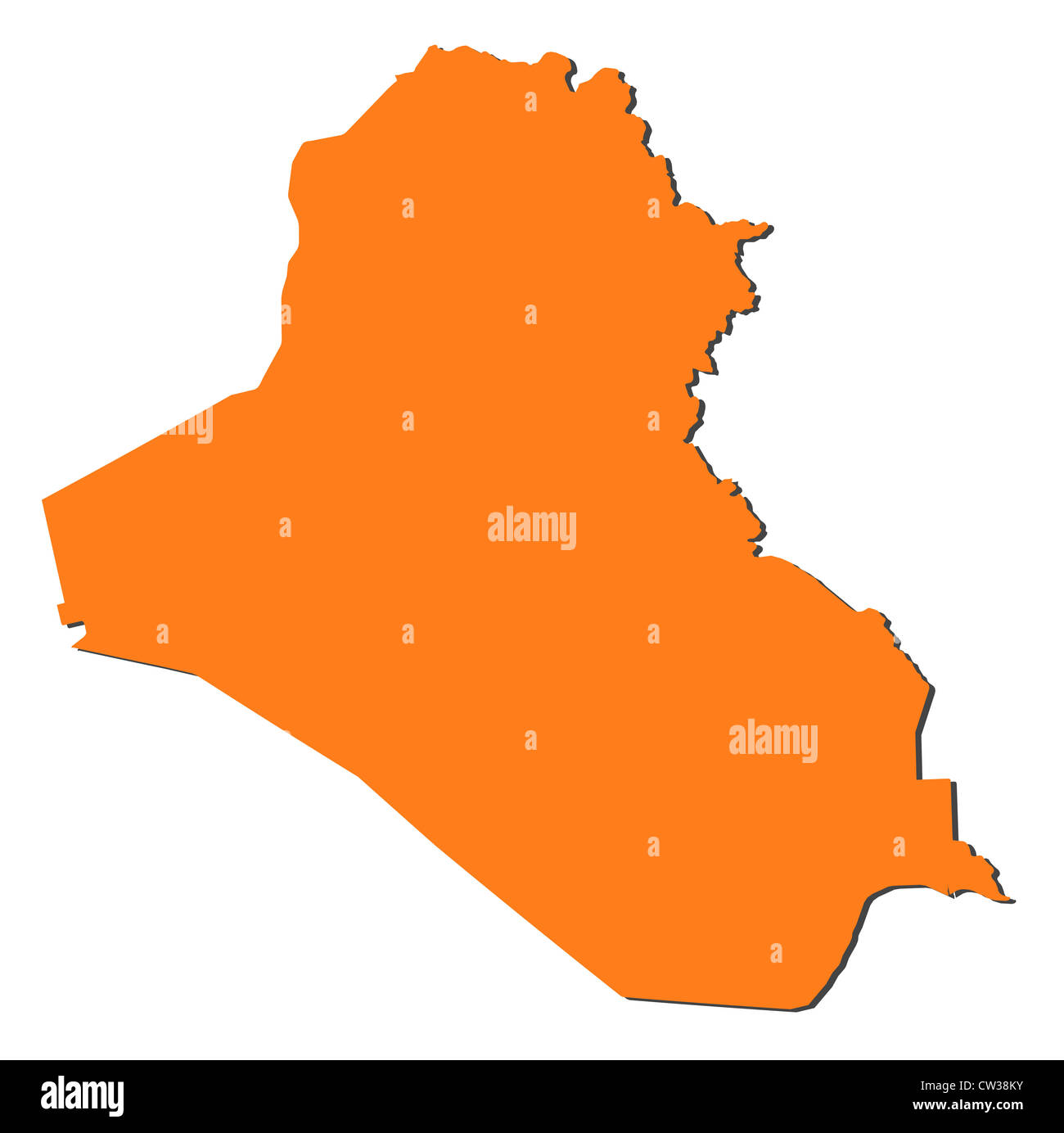 Political map of Iraq with the several governorates Stock Photo - Alamy
