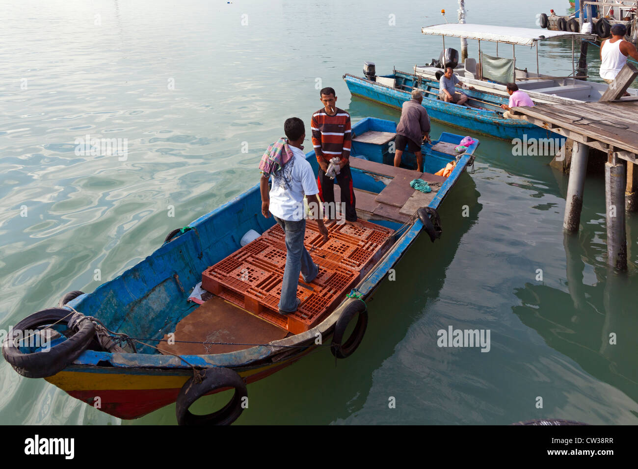 Fishing boat, George Town, Penang, Malaysia Stock Photo - Alamy