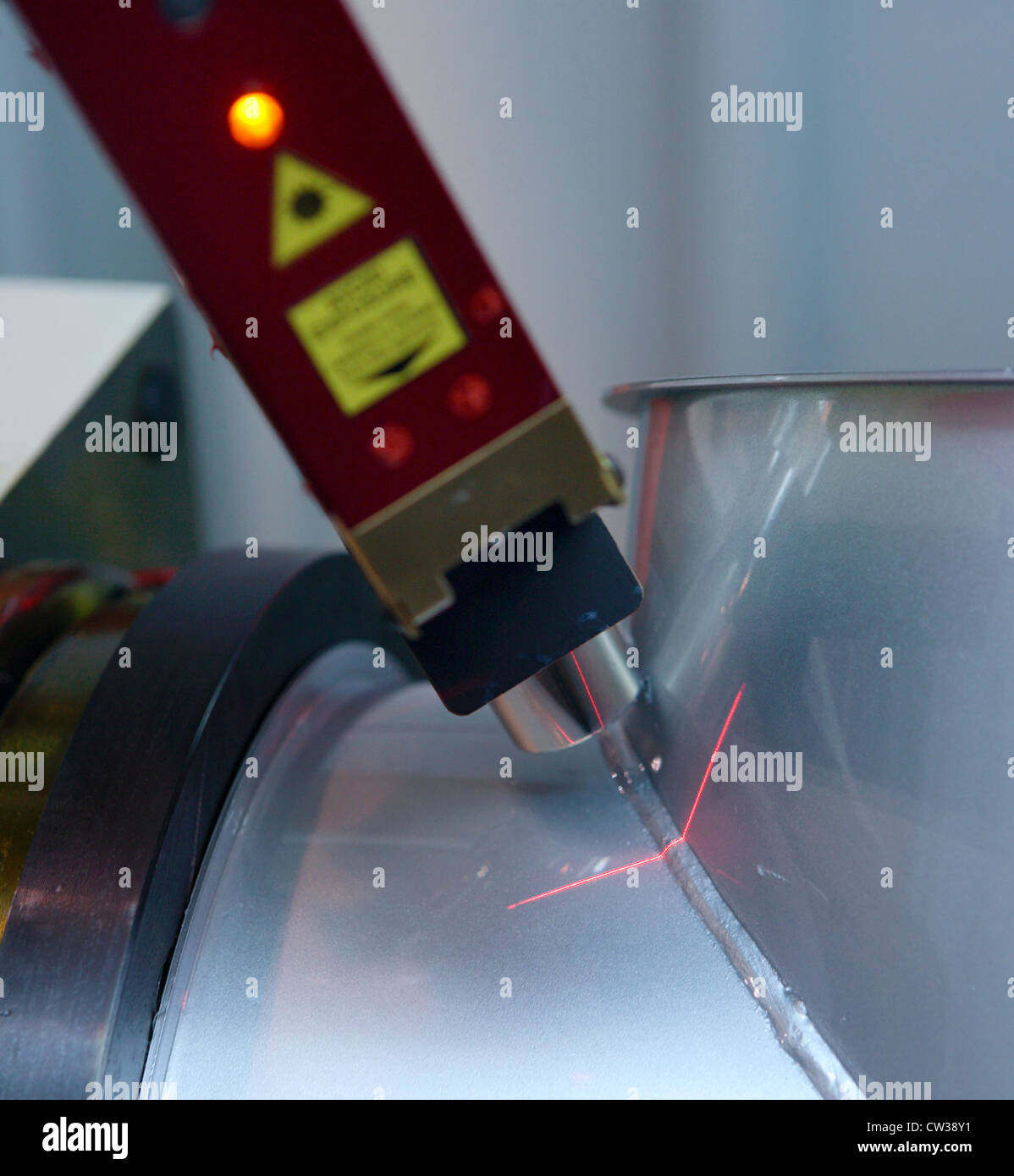 A laser controls a weld Stock Photo - Alamy