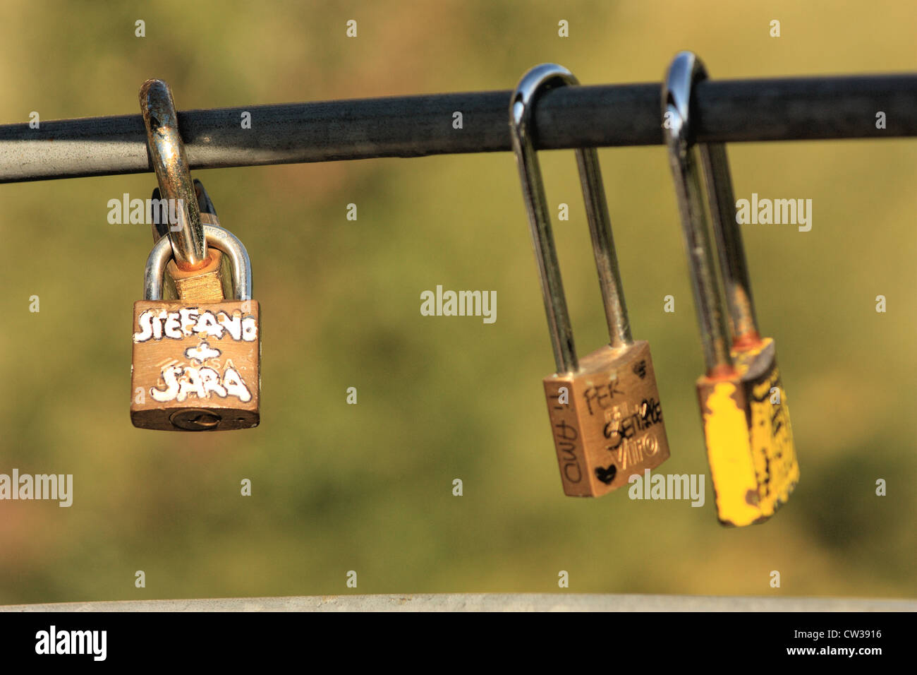 Love locks, Italy Stock Photo - Alamy