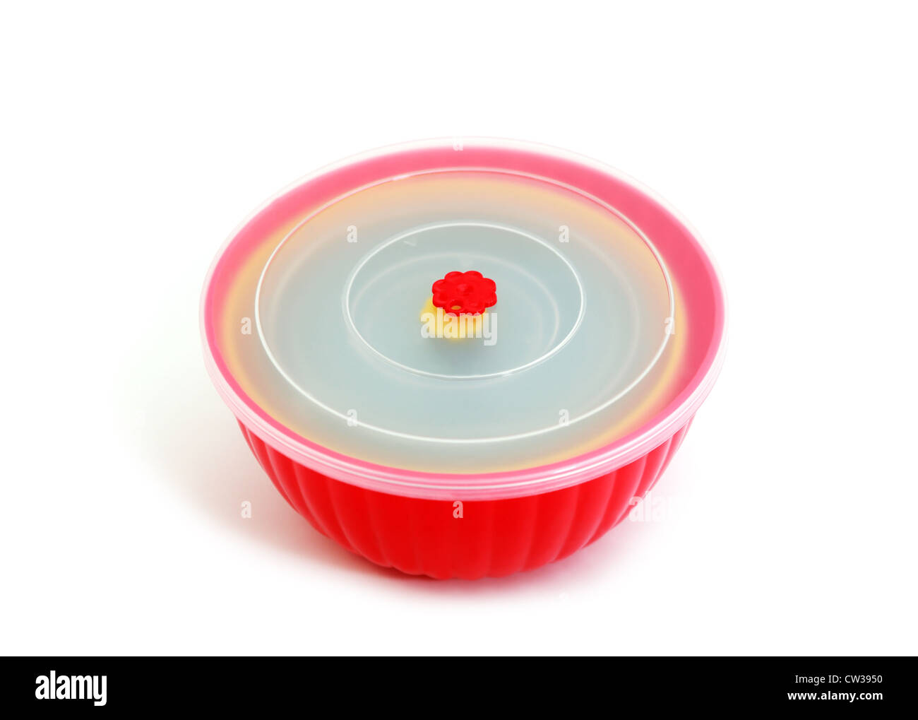 red food box with cover on white background Stock Photo - Alamy