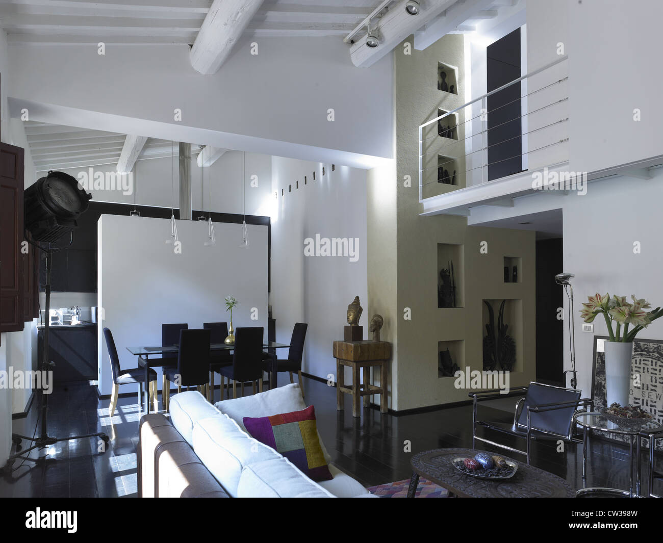 Contemporary living room, interior in an italian house Stock Photo - Alamy