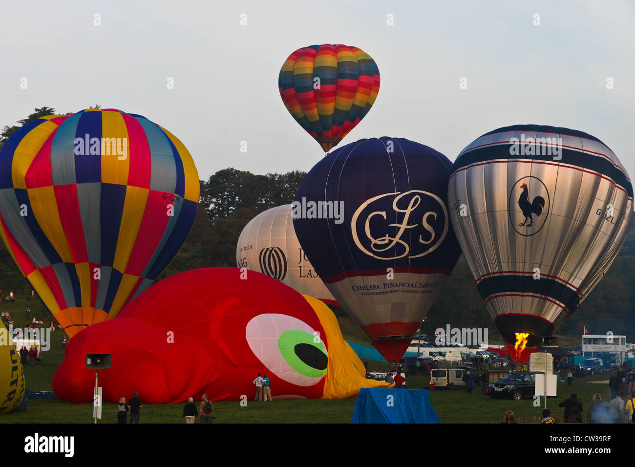 Balloons displaying at Ashton Court, Bristol in the International ...