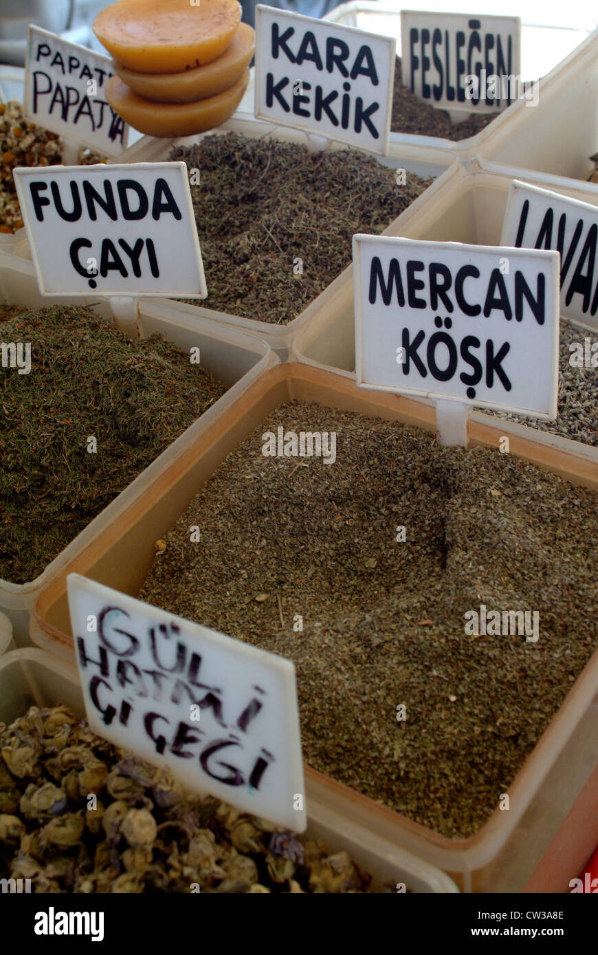 Turkey, spices in a bazaar Stock Photo - Alamy