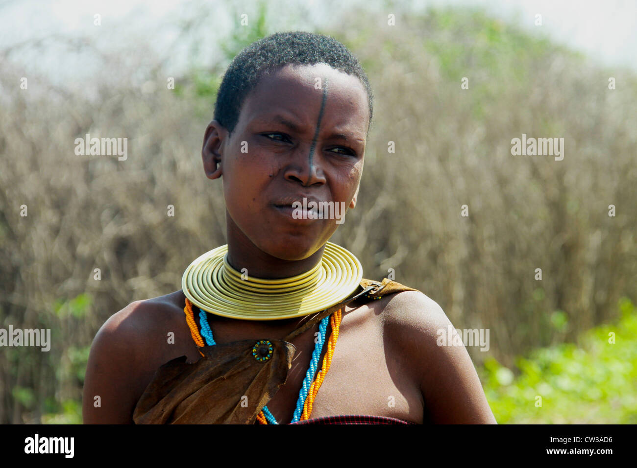 Africa, Tanzania, Lake Eyasi, young Hadza female A small tribe of ...