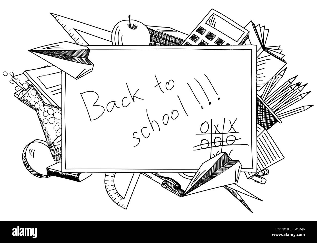 Back to school theme background. Vector illustration Stock Photo - Alamy
