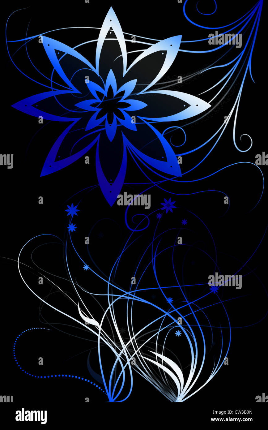 Beautiful illustrated flower background design with gradient Stock ...