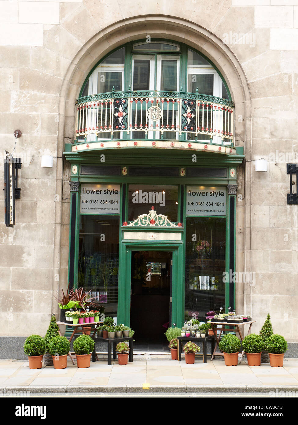 Flower shop on Quay Street in Manchester UK Stock Photo - Alamy