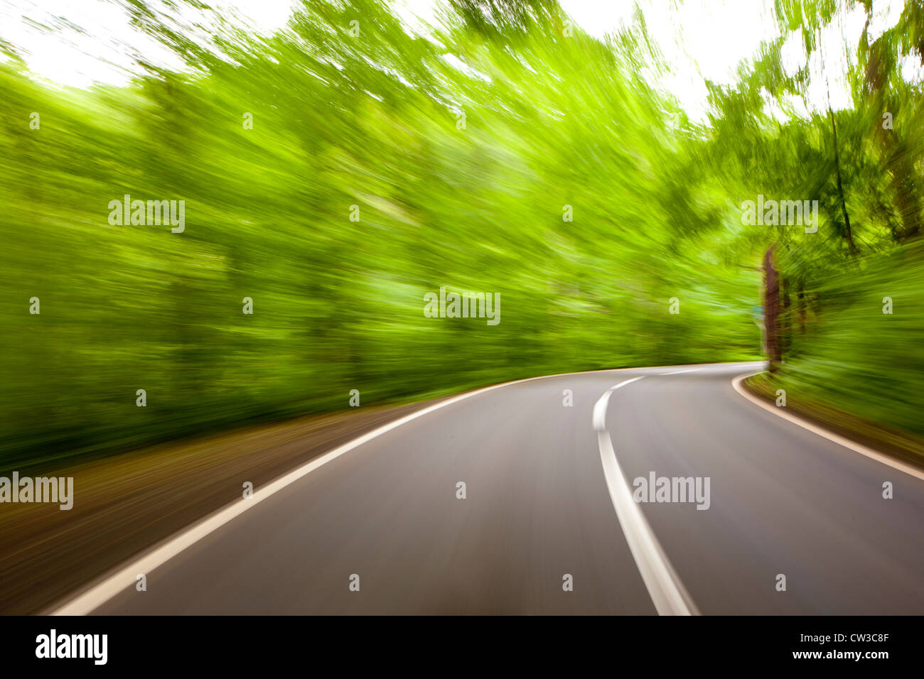 Driving car at speed Stock Photo - Alamy