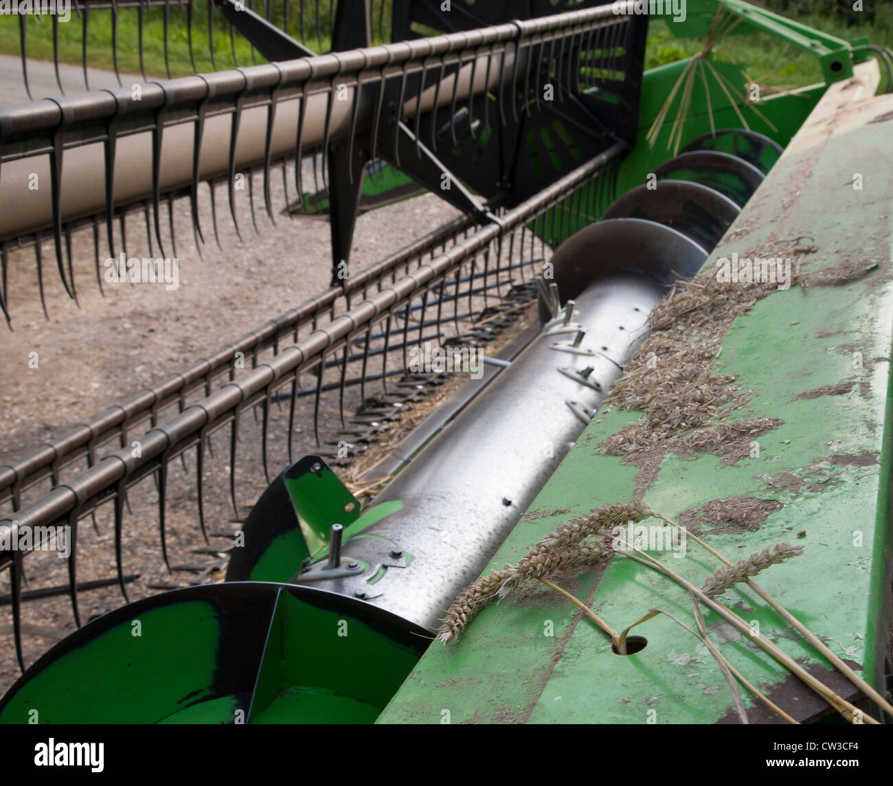 Combine Harvester working cutting crops Stock Photo - Alamy