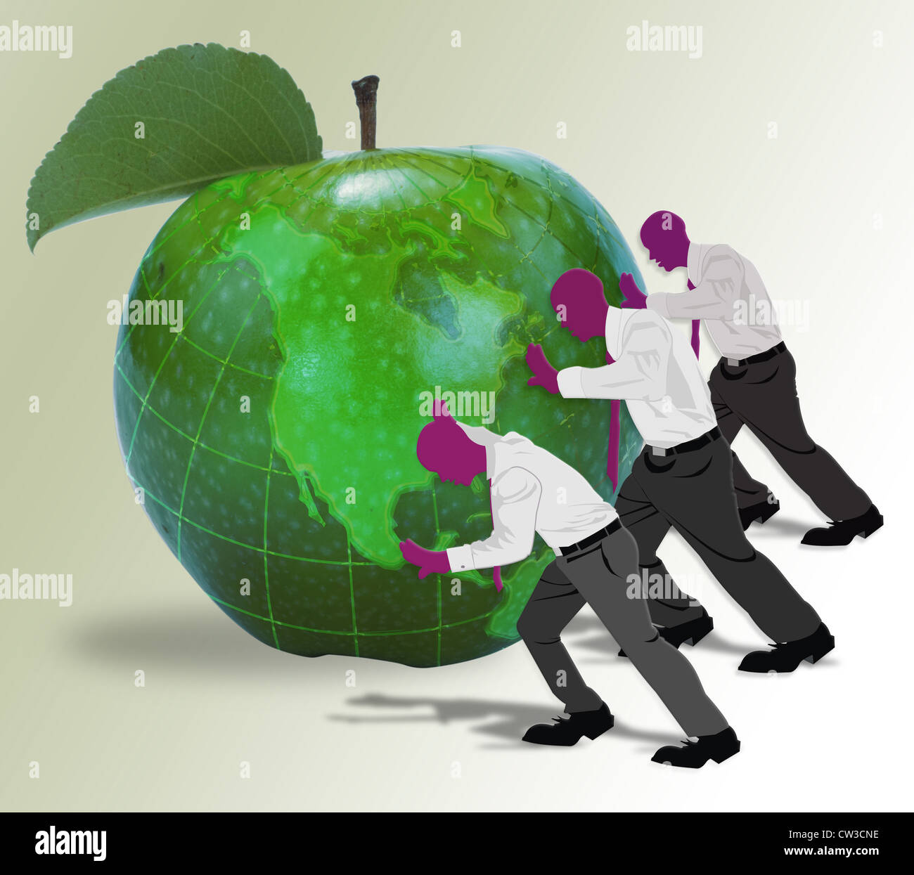 Pushing the Green Environment Stock Photo - Alamy