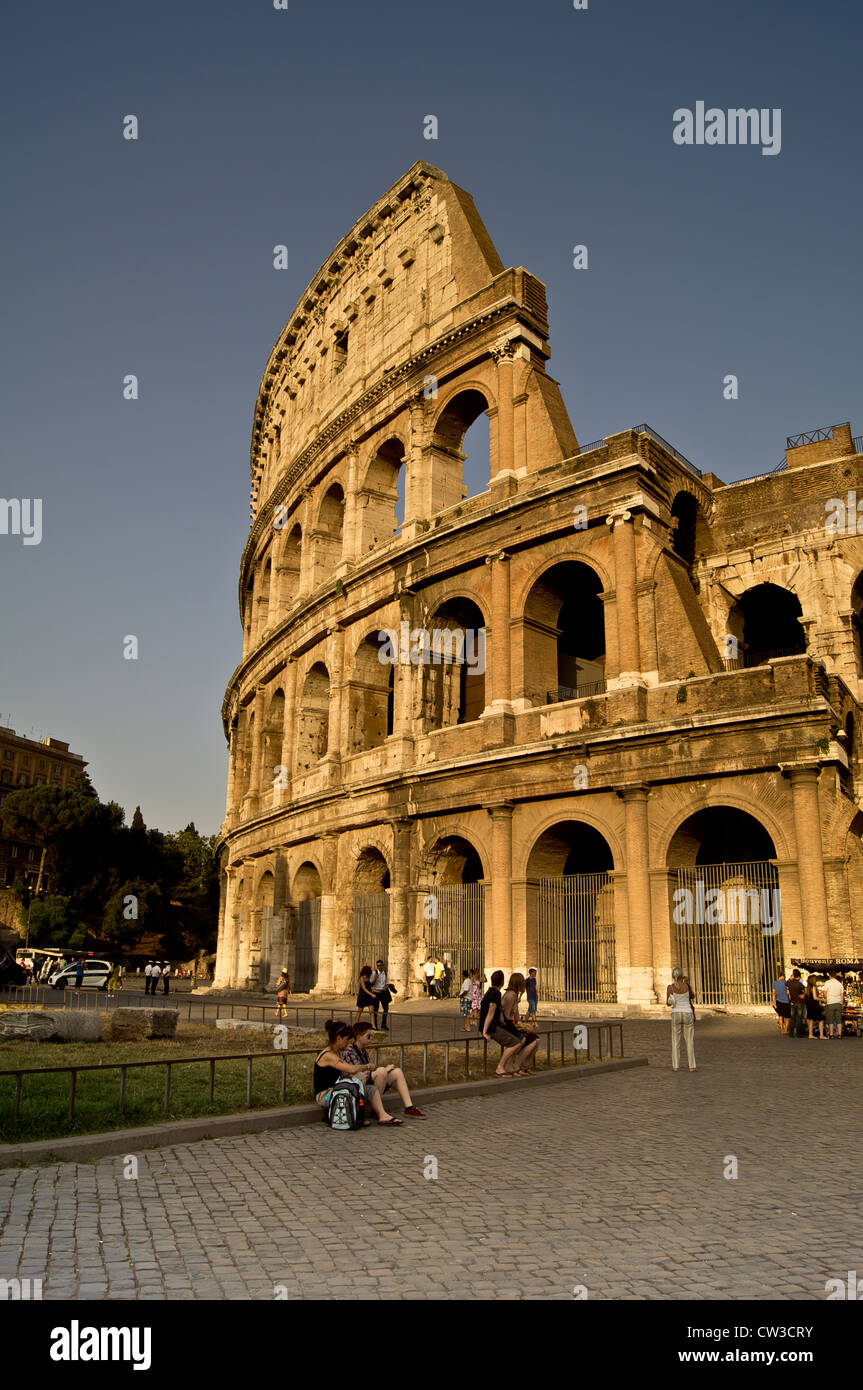The Colosseum at sunset, in Rome Stock Photo - Alamy